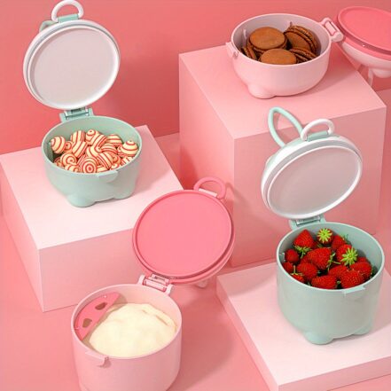 Portable 4layer Baby Milk Powder Container With Rotating Snack Storage ...