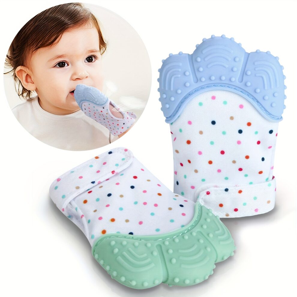 Silicone Baby Teething Mitten Breathable Chew Mitt Teether Toy - Free ...
