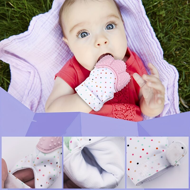 Silicone Baby Teething Mitten Breathable Chew Mitt Teether Toy - Free ...