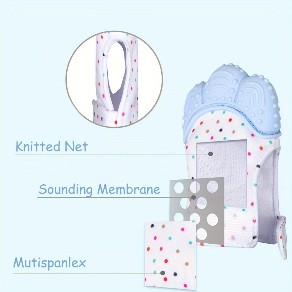 Silicone Baby Teething Mitten Breathable Chew Mitt Teether Toy - Free ...