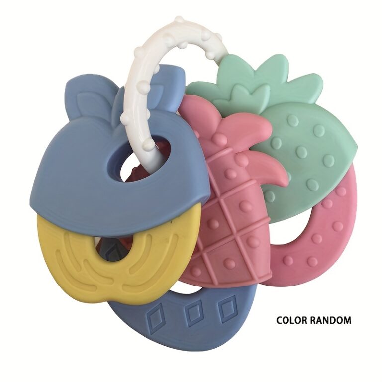 Bpafree Silicone Baby Teething Toy Set Fruit Shaped Teether Keys - Free ...
