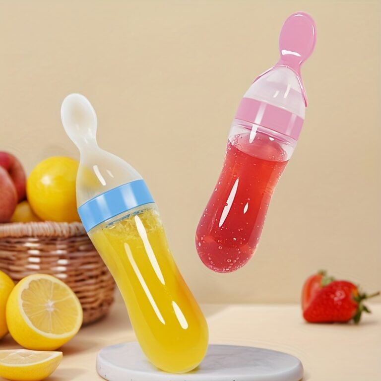 Silicone Baby Food Feeder Bottle With Stand Multifunctional Squeeze ...