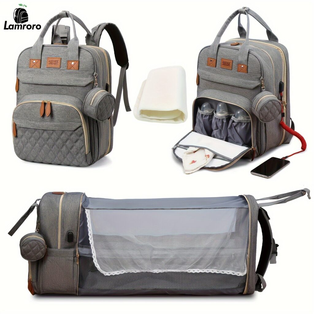 Multifunctional Large Capacity Diaper Bag Backpack With Usb Port ...