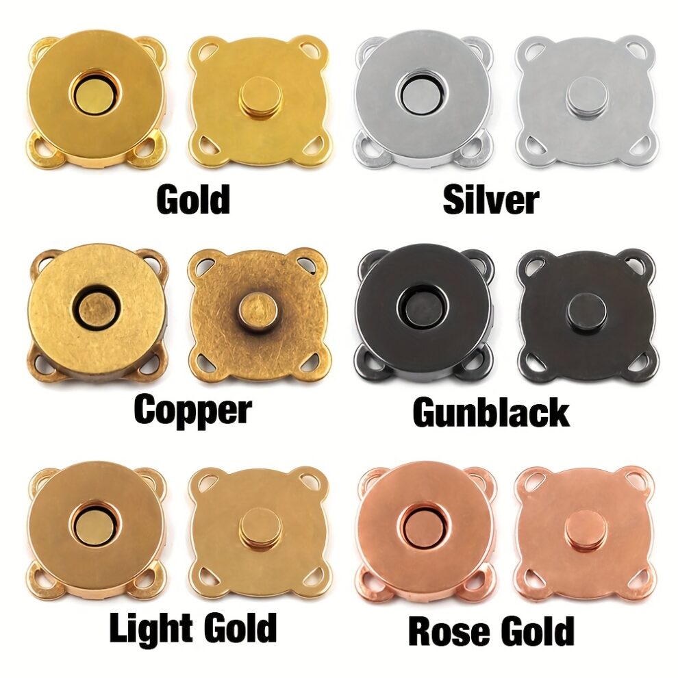 Magnetic Metal Purse Clasp Closures 1012 Sets Craft Buckle For Bags ...