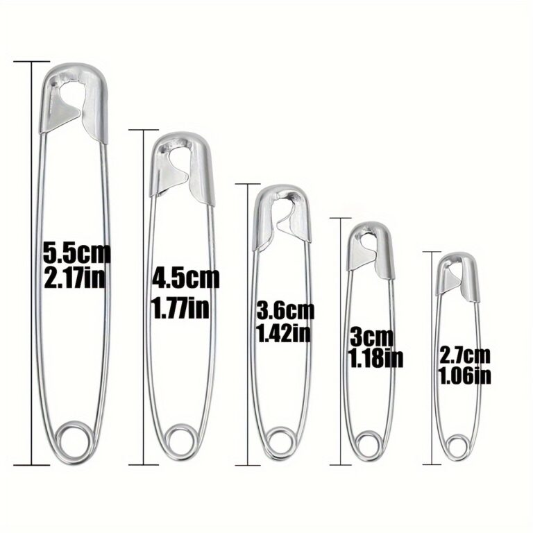 Multipack Metallic Silver Safety Pins Assorted Sizes Diy Sewing ...