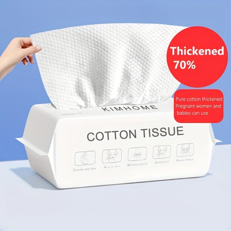 100 Pcs Disposable Soft Cotton Facial Tissue Makeup Remover Cleansing ...