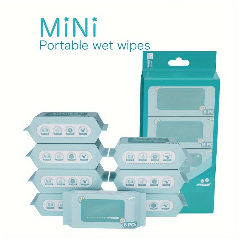 Compact Portable Wet Wipes 8pack Extractable Sanitary Cleaning Wipes ...