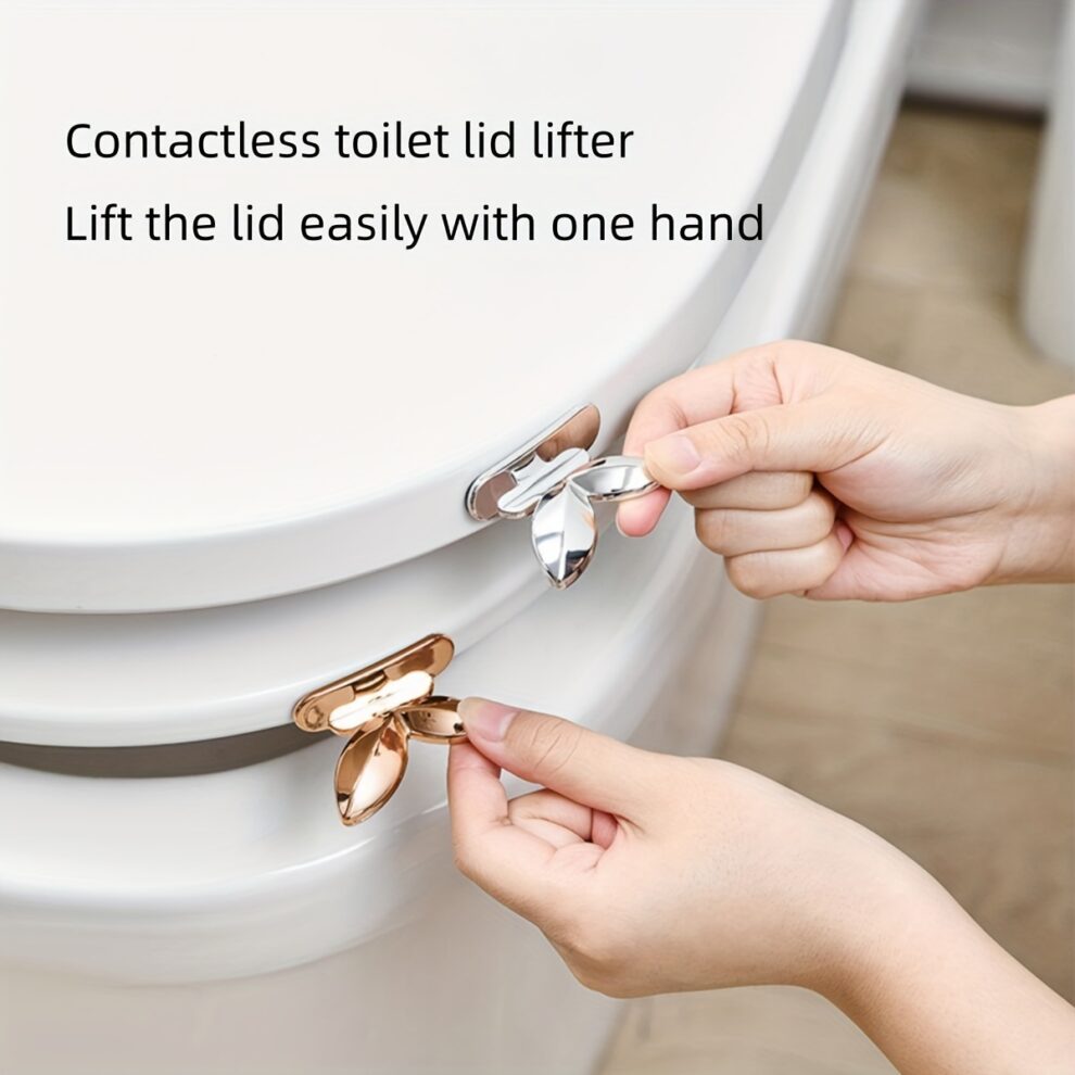 Contactless Butterfly Pattern Toilet Lid Lifter Hygienic Home Accessory ...