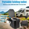 Folding Portable Toilet With Pu Cushion For Camping Rv Car Travel ...