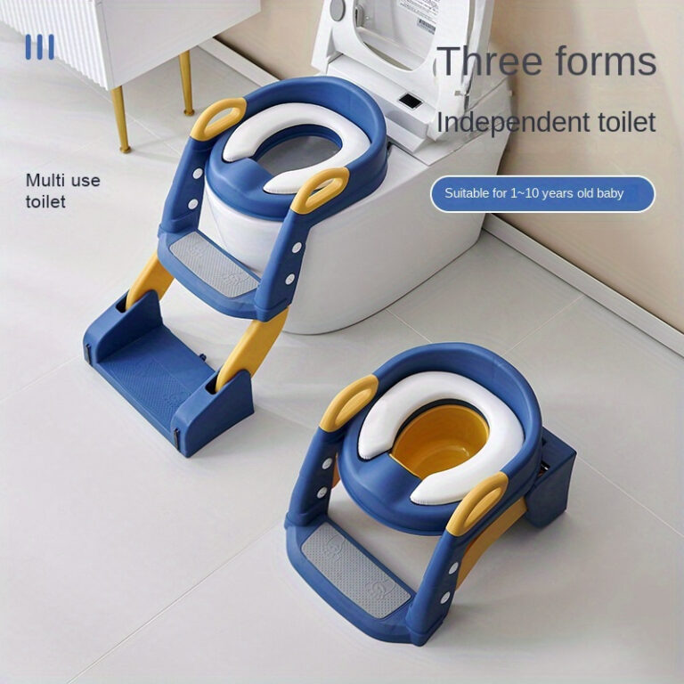 Kids Folding Potty Training Toilet Seat With Nonslip Step Stool Ladder ...