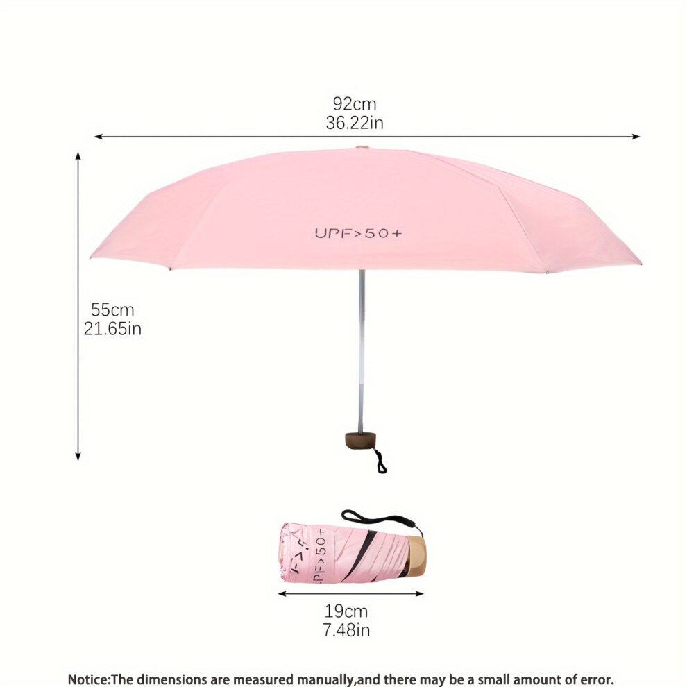 Compact Antiuv Waterproof Travel Umbrella For Men And Women Portable ...