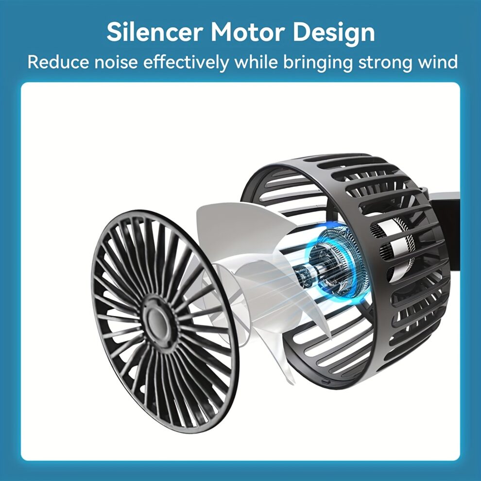 Doubleheaded 360 Rotating Car Fan With Strong Wind And Subwoofer ...