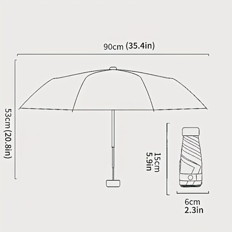 Lightweight Portable Travel Umbrella Mini Sun Rain Parasol With Case ...