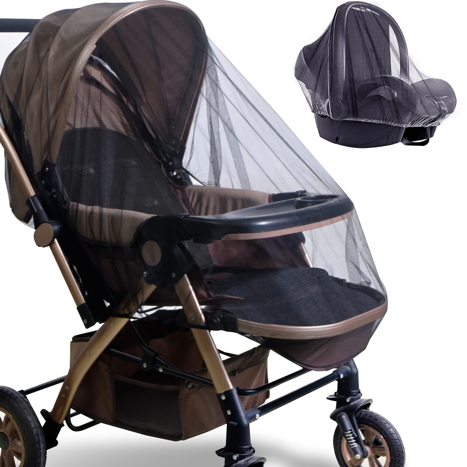 Black Baby Stroller Mosquito Net For Bassinets Cradles Playards - Free ...