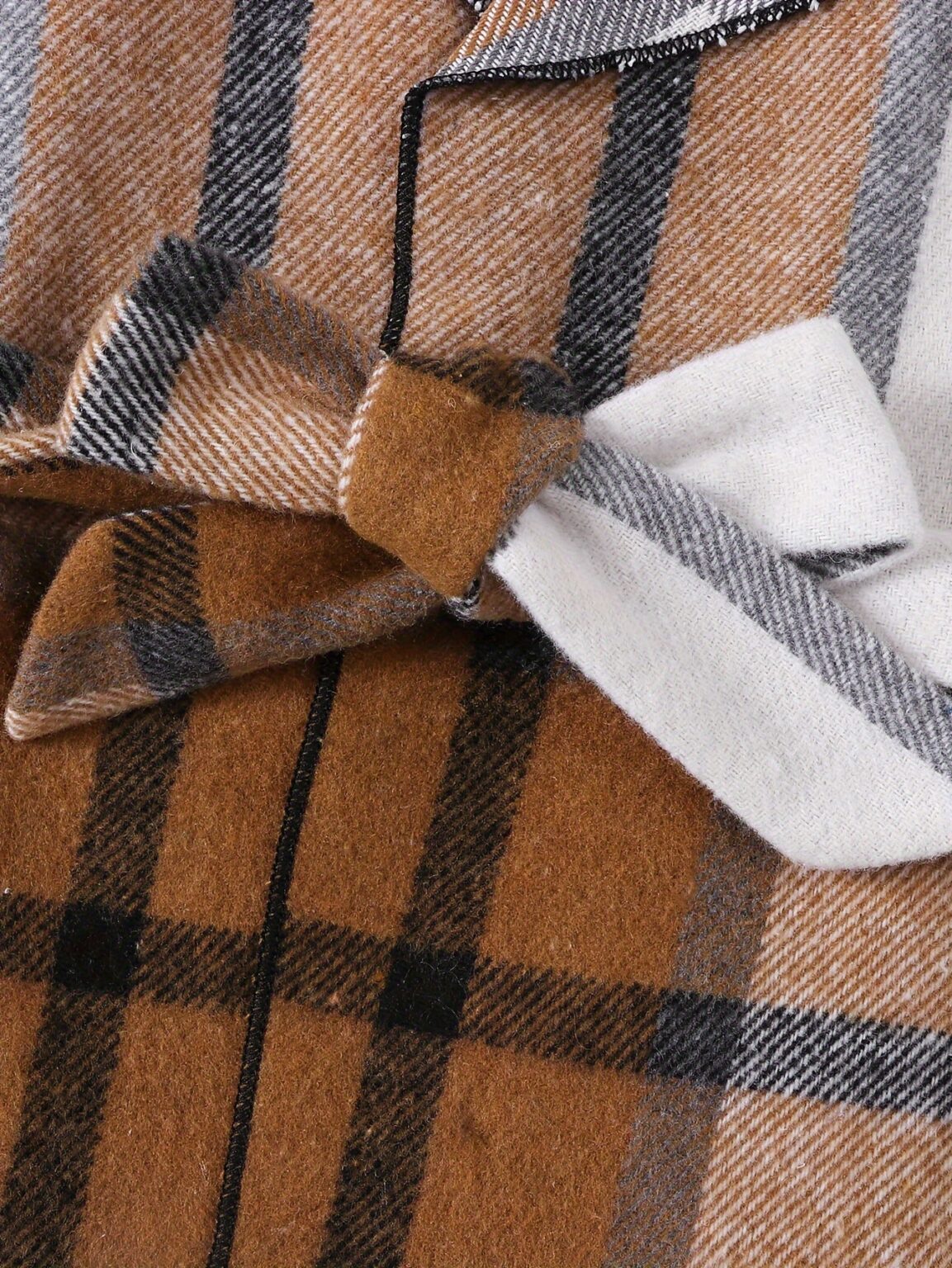 Girls 3pcs Elegant Plaid Outfit Sleeveless Jacket Pullover Pants Kids ...