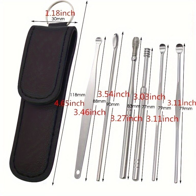 Reusable 6pcs Stainless Steel Ear Wax Removal Kit For Adults - Free ...