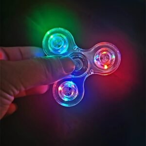 Kids Led Crystal Spinner Toy Luminous Glowindark Kinetic Gyroscope ...