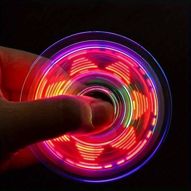 Kids Led Crystal Spinner Toy Luminous Glowindark Kinetic Gyroscope ...