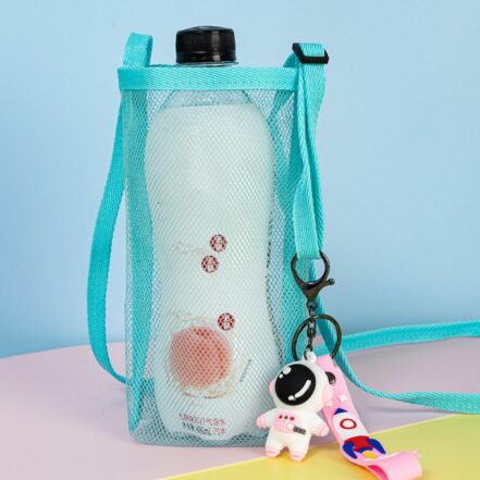 Portable Mesh Water Bottle Holder Bag With Adjustable Strap Cup Storage ...