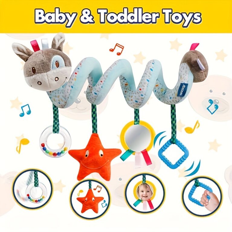 Infant Activity Spiral Stroller Toy Plush Hanging Rattle For Crib Baby ...