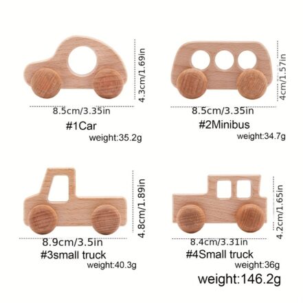 Beech Wood Inertia Baby Stroller Toy Car Small Push Truck For Kids ...