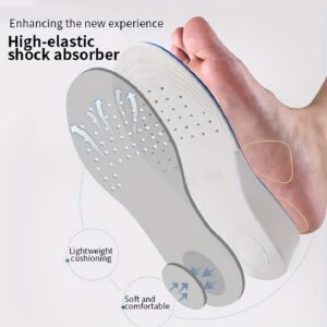 Unisex Eva Height Increase Insoles Shock Absorption Heel Lift Shoe ...
