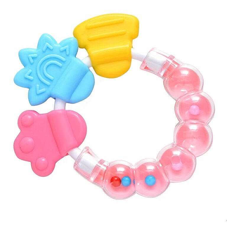 Baby Silicone Teether Rattle Perfect For Molar Development Musical Play ...