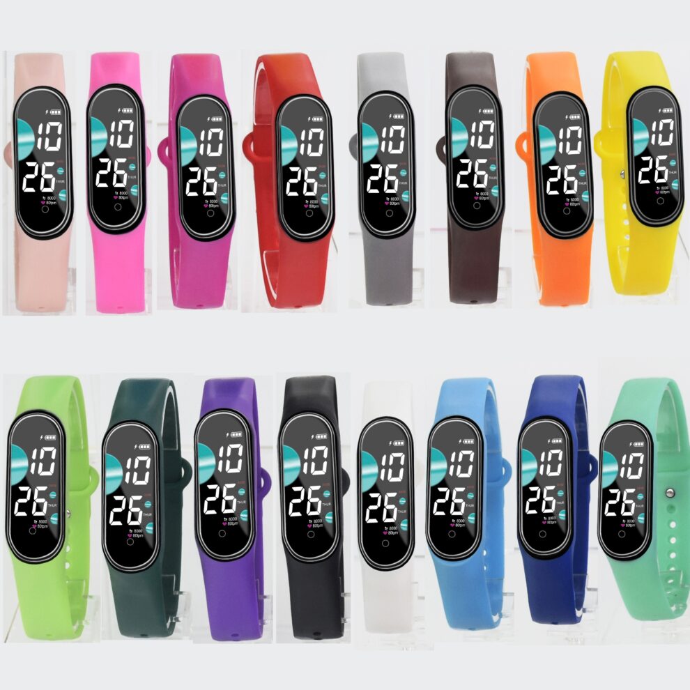 Waterproof Led Touch Screen Silicone Sports Watch Unisex Digital Gift ...