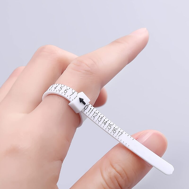 Adjustable Silicone Ring Sizer Tape Accurate Reusable Finger Measuring ...