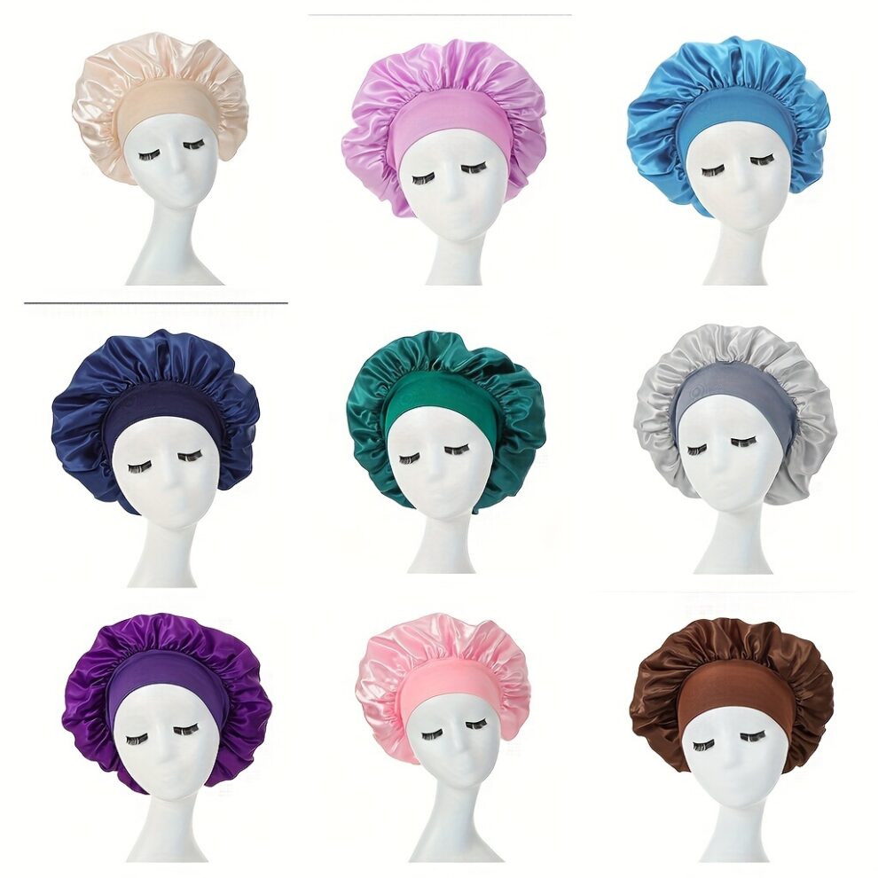 Luxurious Satin Bonnet For Curly Hair Frizzfree Night Sleep Cap - Free ...