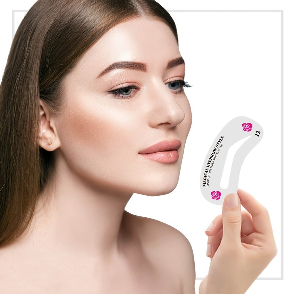 24 Eyebrow Shaping Stencils Kit Perfect Beauty Makeup Tool - Free ...