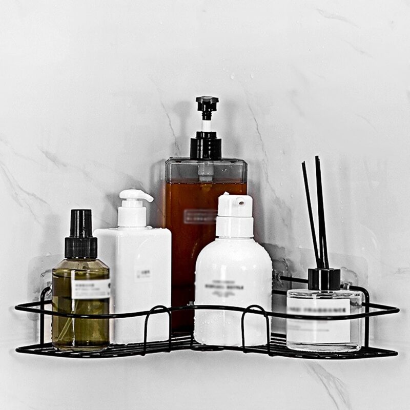 Corner Wall Mounted Shower Caddy Rack Bathroom Kitchen Storage Solution ...