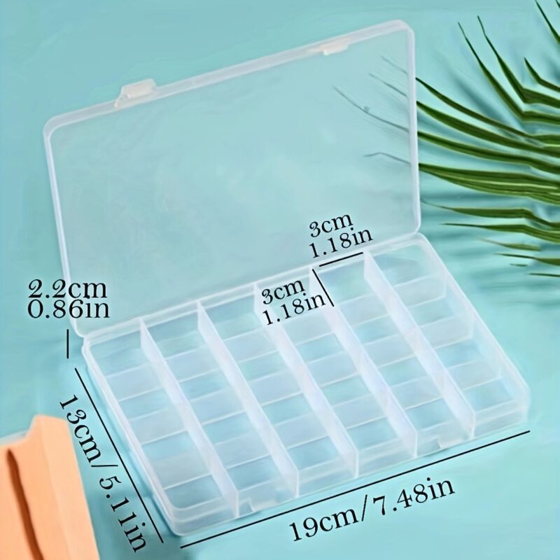 24compartment Clear Plastic Jewelry Organizer Box With Adjustable ...