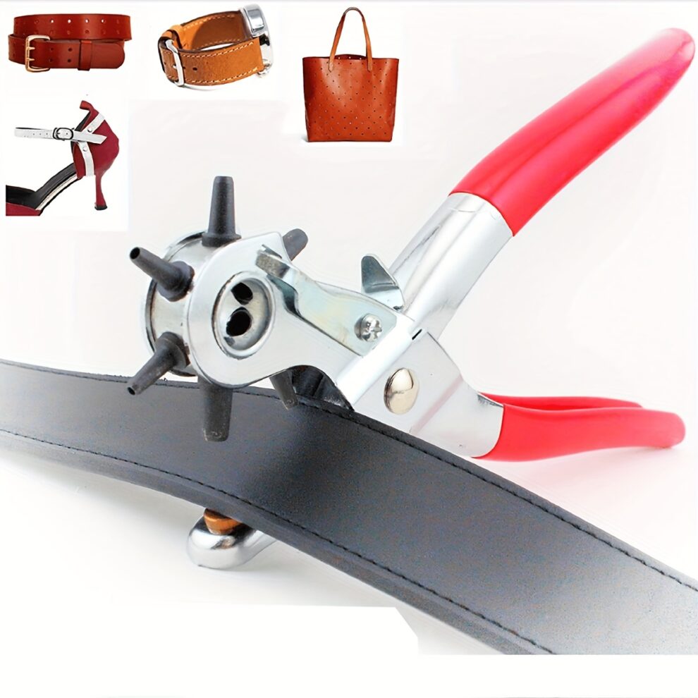 Heavy Duty 9 Leather Hole Punch Tool 6 Size Revolving - Free Shipping ...