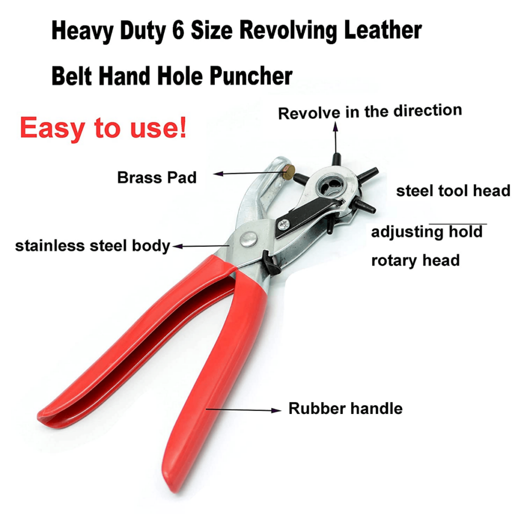 Heavy Duty 9 Leather Hole Punch Tool 6 Size Revolving - Free Shipping ...