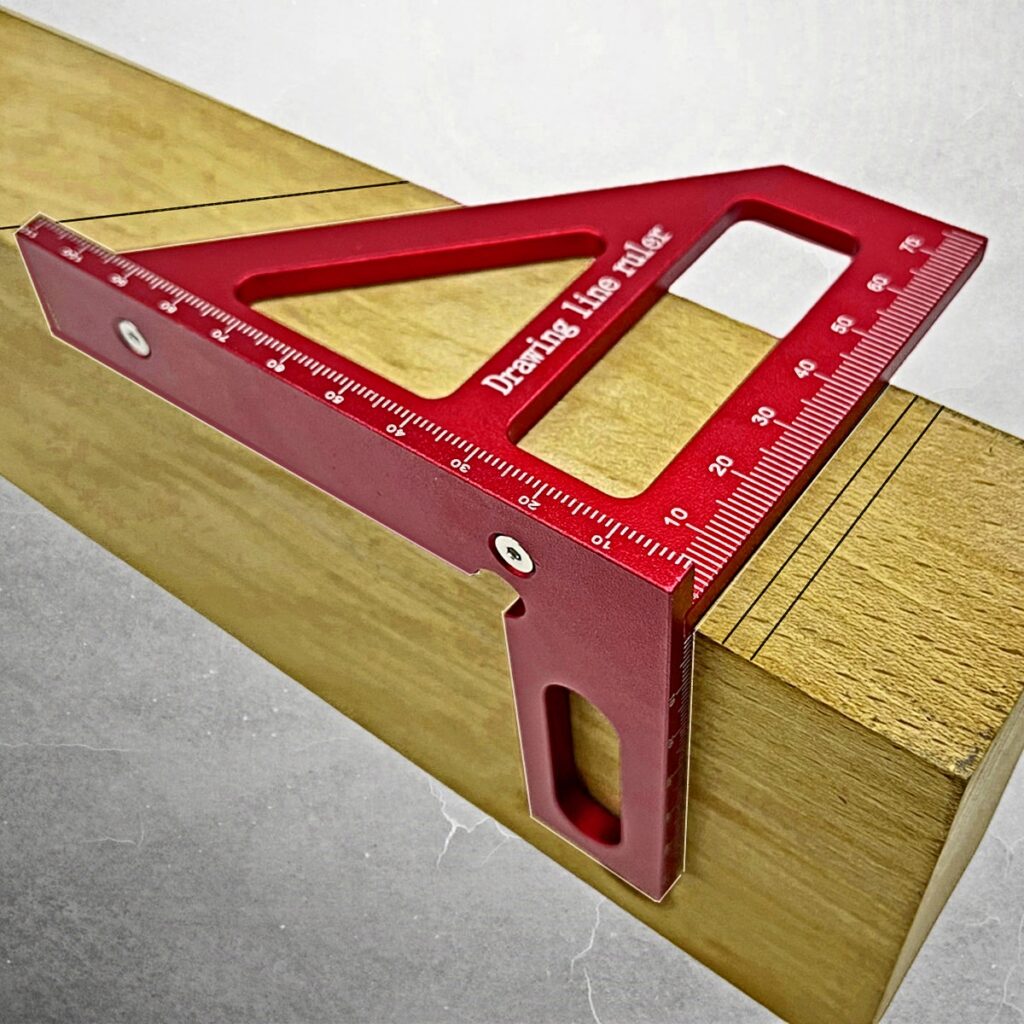 4590 Aluminum Alloy Miter Triangle Ruler Woodworking Square Protractor ...