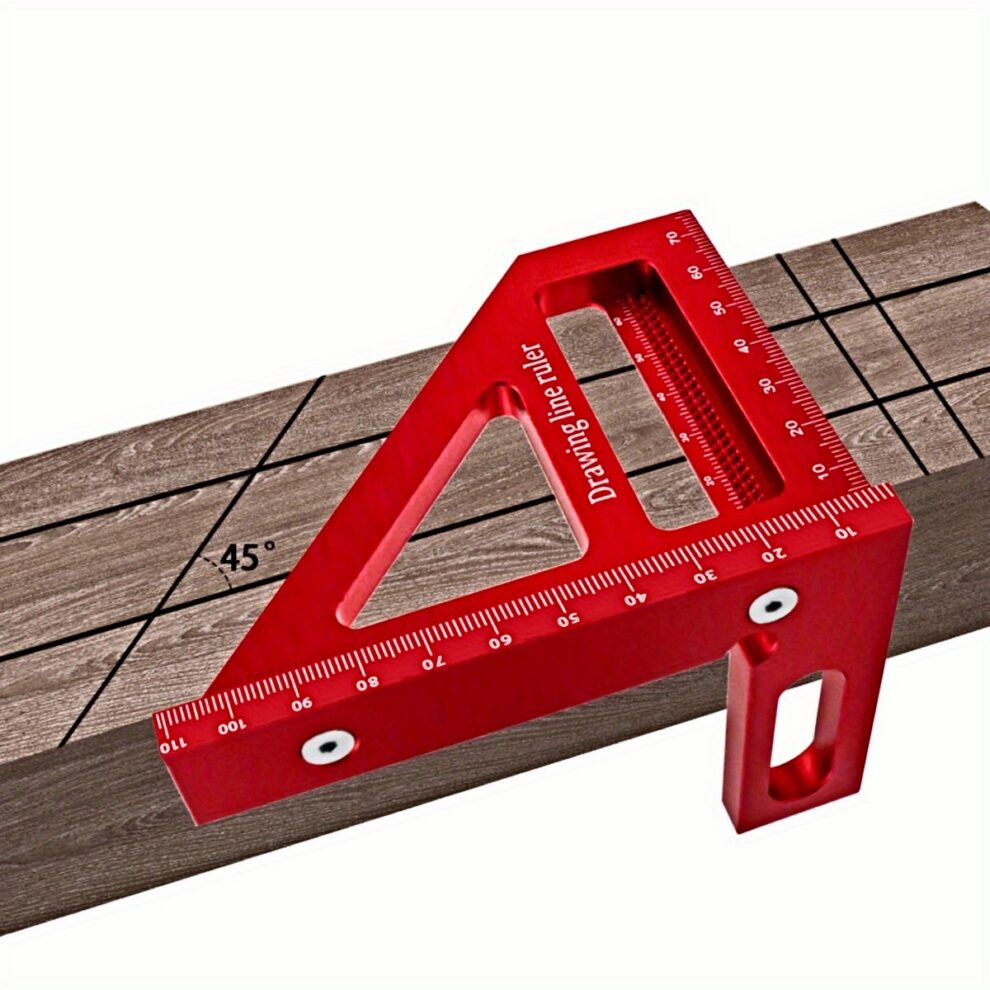 Precision Aluminum Alloy Miter Triangle Ruler Carpentry 3d Measuring ...