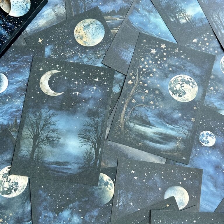 30 Sheets Vintage Starry Sky Scrapbook Paper For Diy Crafts Journals ...