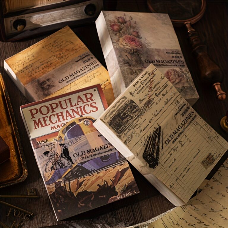 Vintage Magazine Style Junk Journal Material 200 Sheets 4 Designs ...