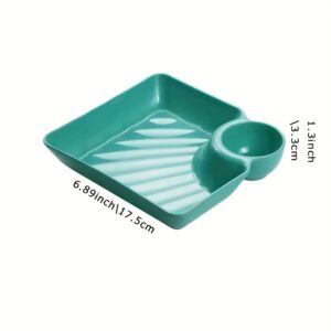 Square Snack Plate Set With Vinegar Dish Perfect For Restaurants - Free ...