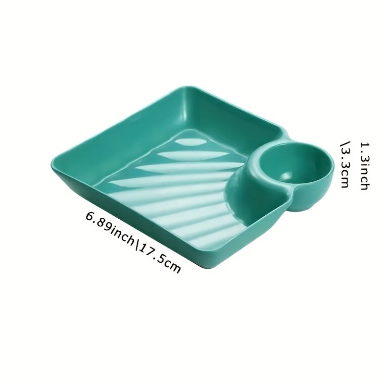 Square Snack Plate Set With Vinegar Dish Perfect For Restaurants - Free ...