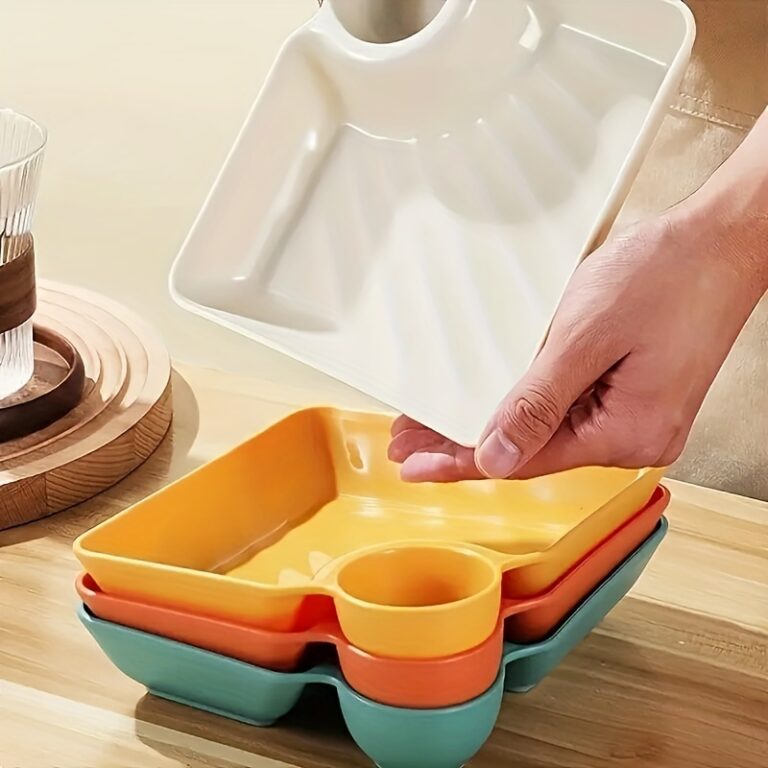 Square Snack Plate Set With Vinegar Dish Perfect For Restaurants - Free ...