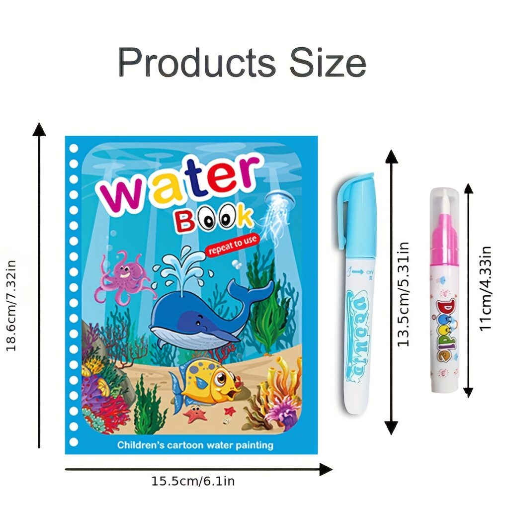 Montessori Reusable Water Coloring Book Messfree Educational Art Toy ...