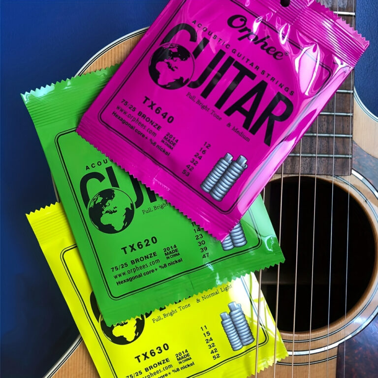 Orphee Tx Series Coated Folk Guitar Strings Bright Sound Nano ...