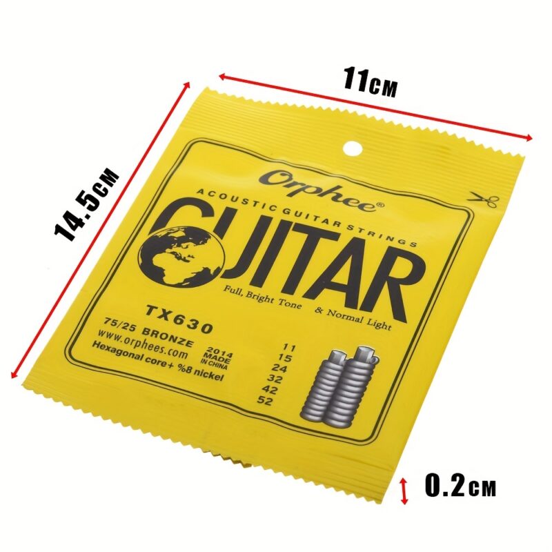 Orphee Tx Series Coated Folk Guitar Strings Bright Sound Nano ...