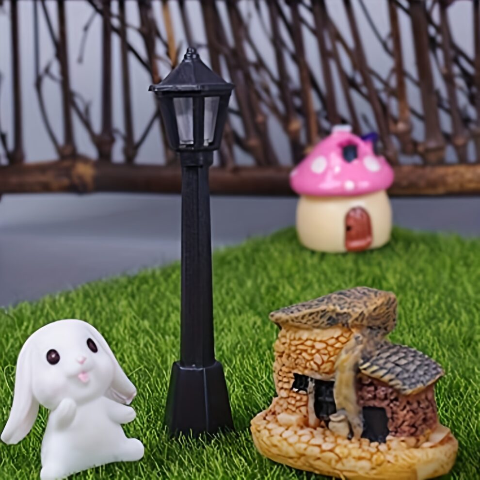 10pcs Miniature Railway Street Lamp Dollhouse Fairy Garden Pathway ...