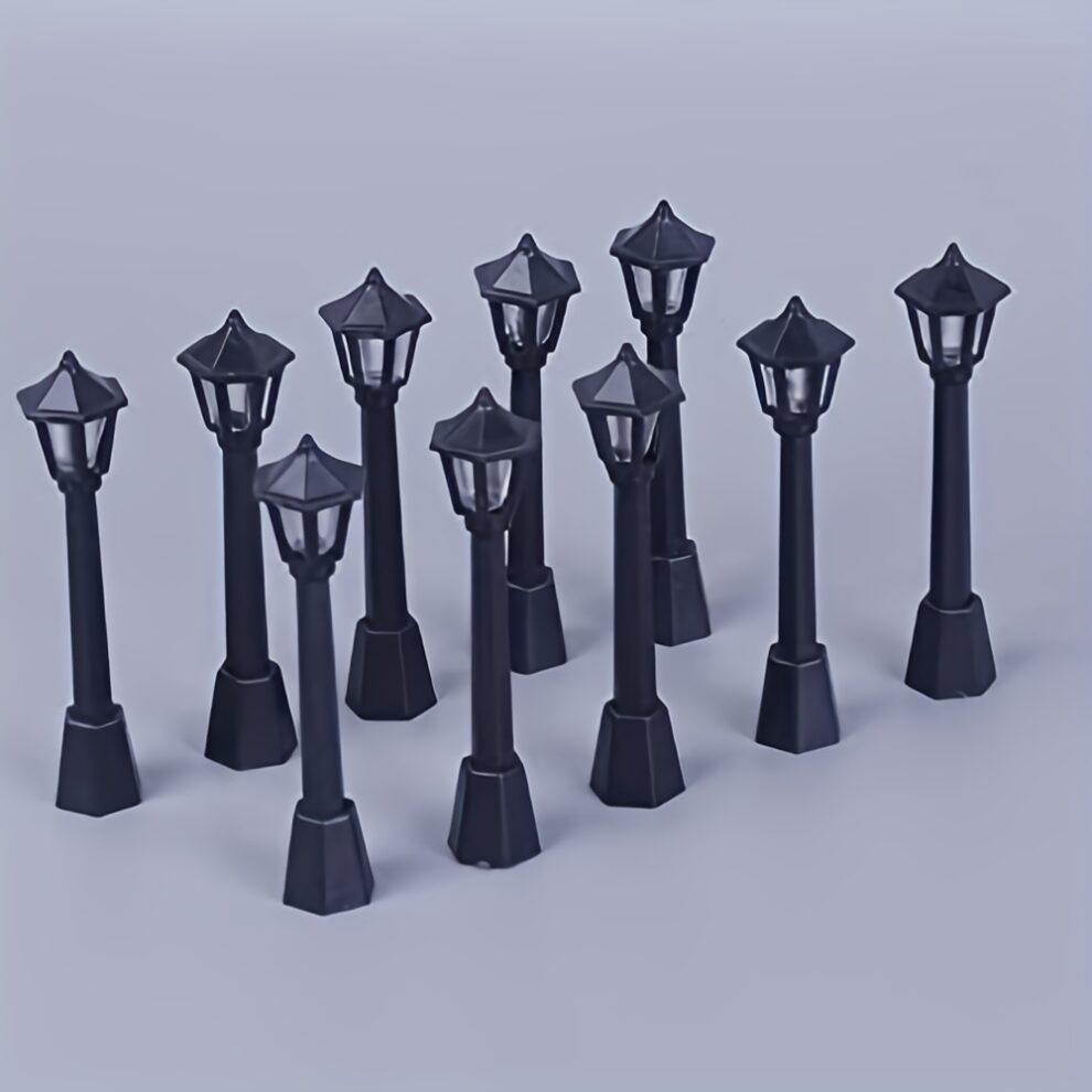 10pcs Miniature Railway Street Lamp Dollhouse Fairy Garden Pathway ...
