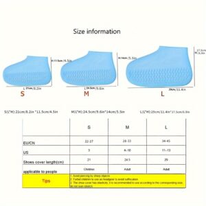 Reusable Nonslip Silicone Waterproof Rain Boot Covers For Outdoor Use ...