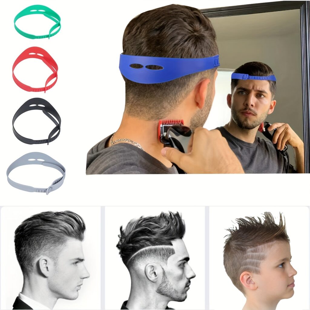 Adjustable Silicone Neckline Shaving Guide Diy Fade Haircut Template ...