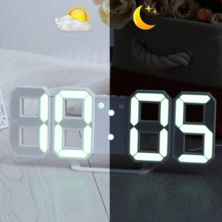 Modern 3d Led Digital Clock Stylish Bedroom Home Decor Timepiece - Free ...